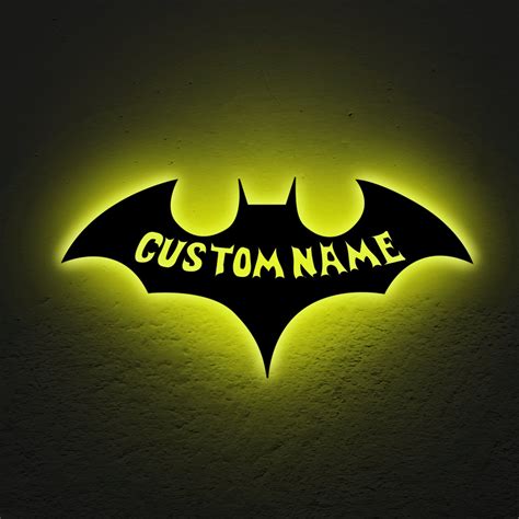 Personalized Superhero Led Wall Sign Custom Name Decor Etsy