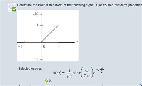Solved Determine The Fourier Transform Of The Following