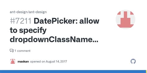 Datepicker Allow To Specify Dropdownclassname The Same Way As It Is Implemented In Select