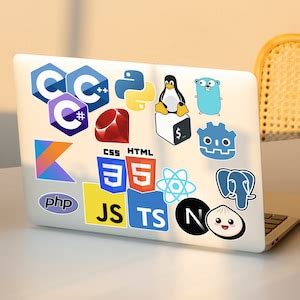 Programming Language Laptop Stickers Etsy