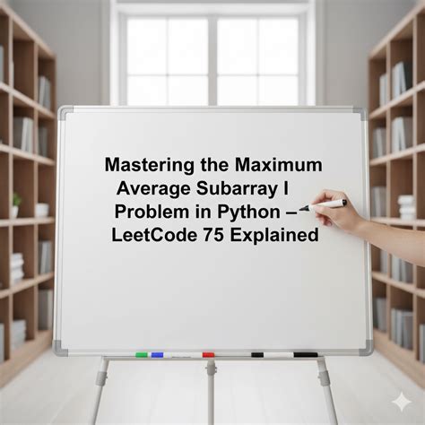 Mastering The Maximum Average Subarray I Problem In Python Leetcode 75