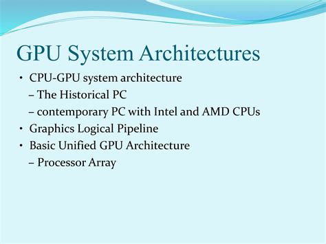 Graphics Processing Unit Gpu Systemppt