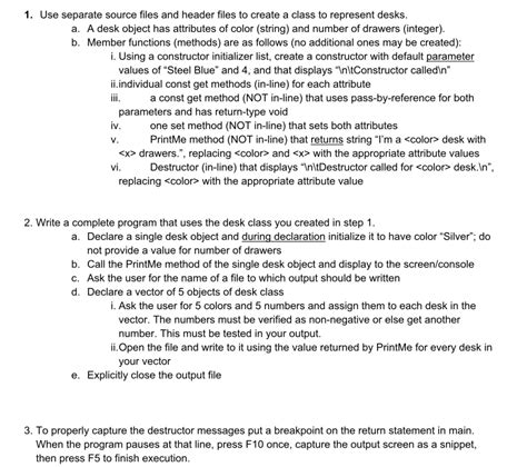 solved 1 use separate source files and header files to