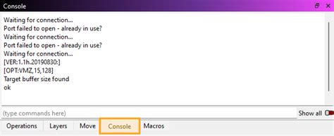Console Window Millmage Documentation