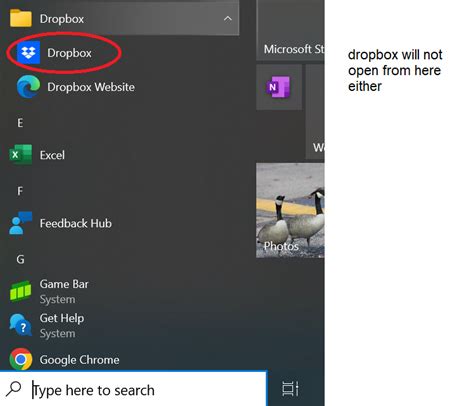 I Can No Longer Open Dropbox From The Icon Pinned To The Taskbar Nor From The Exe In The