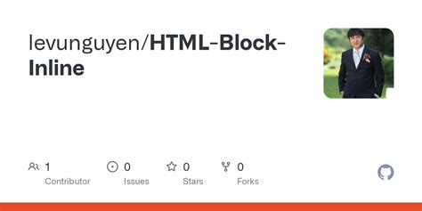 GitHub Levunguyen HTML Block Inline