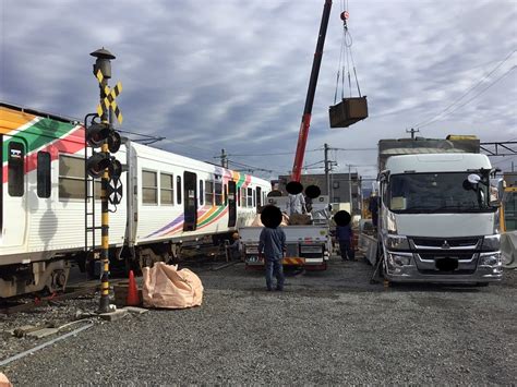渕東なぎさ【アルピコ交通公式】 On Twitter 先日廃車となり新村車両所に留置されていた3001号車と3002号車ですが、予備品とし