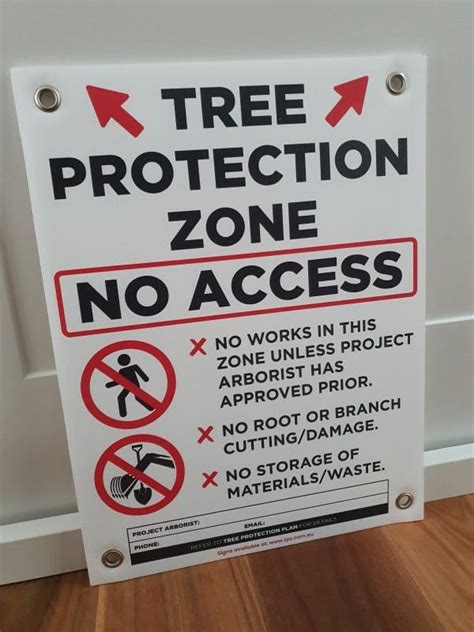 Tree Protection Zone Sign New Leaf Arboriculture