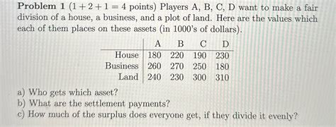 [solved] problem 1 1 2 1 4 points players a b solutioninn