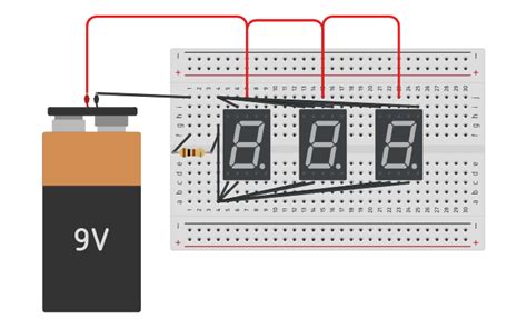 Circuit Design Led 7 Display Tinkercad