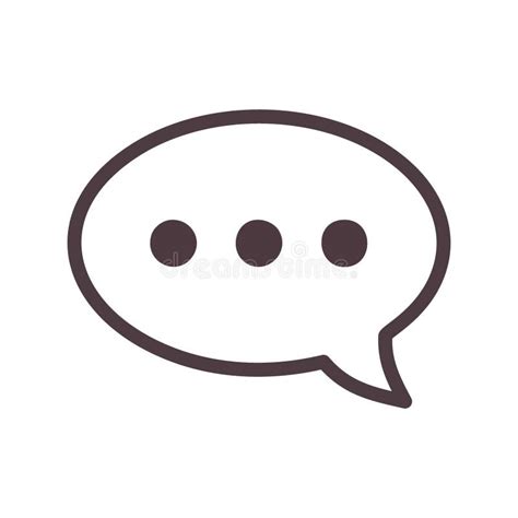 Speech Bubble Icon Simple Speech Bubble Icon With Three Dots Stock