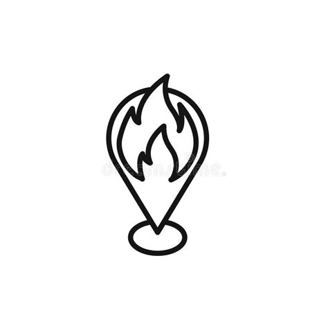 Fire Location Icon Vector Set Collection For Web Stock Vector Illustration Of Direction
