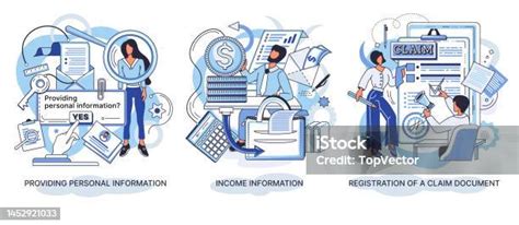 사람들은 개인 정보 등록 청구 문서 은유 세트를 제공하고 업데이트합니다 Cpu에 대한 스톡 벡터 아트 및 기타 이미지 Cpu 개념 개인 정보 Istock