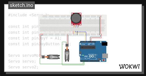 Servo Con Joystick Wokwi Esp32 Stm32 Arduino Simulator