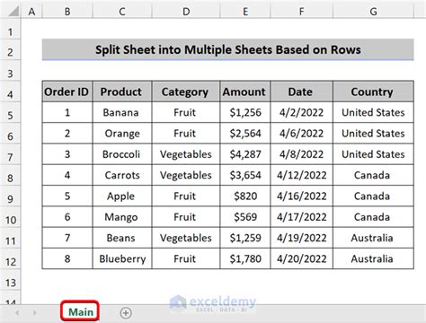 Excel Vba Split Sheet Into Multiple Sheets Based On Rows Exceldemy