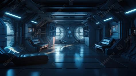 The Interior Of A Futuristic Spaceship Powerpoint Background For Free Download Slidesdocs
