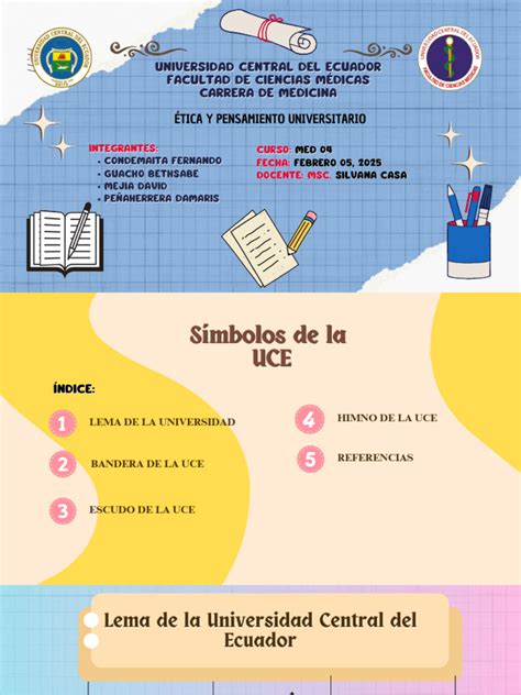 Epu Grupo E Símbolos De La Uce Semana 9 Tarea 9 Pdf