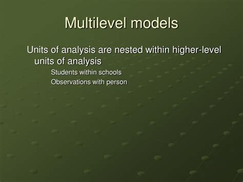 Ppt Multilevel Modeling Powerpoint Presentation Free Download Id443769