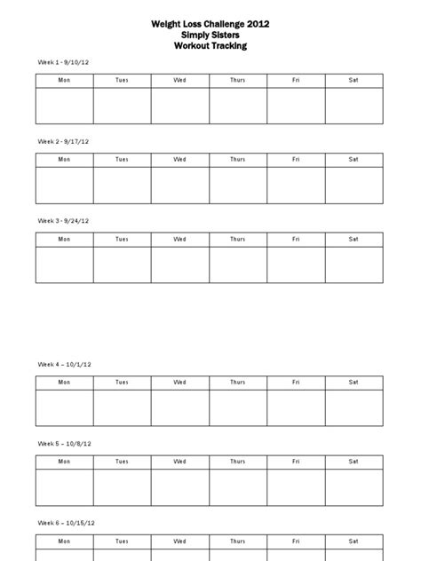 Workout Tracking Pdf Lifestyle