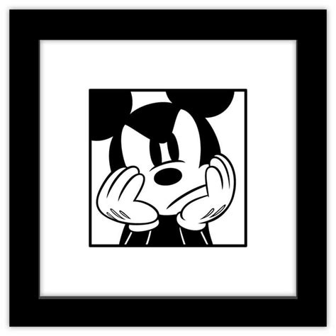 Gallery Pops Disney Mickey Mouse Mickey Expressions Grumpy Wall Art Black Framed Version
