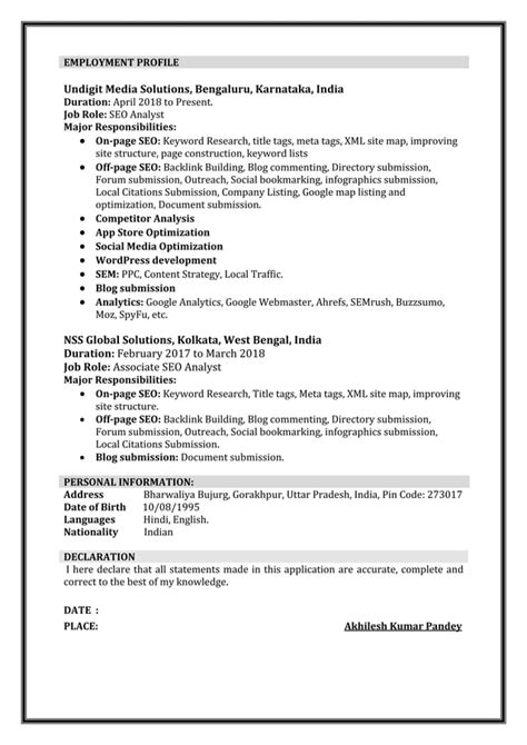 Akhilesh Pandey Resume Pdf