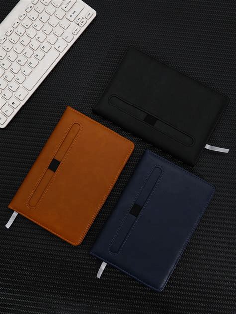 Pc Softcover Notebook With Pen Holder And Elastic Closure Band Business Office Note Taking Pad