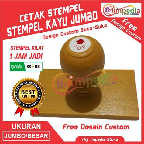 Jual Cetak Stempel Kayu Ukuran Jumbo Design Custom Cetak Stempel Kayu Ukuran Besar Cetak