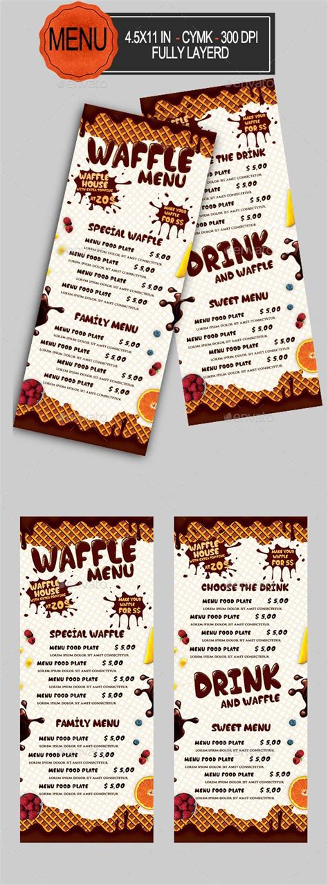 Waffle Menu Design For Your Business