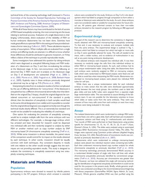 Snp Microarray Based 24 Chromosome PDF Infertility Reproductive Health