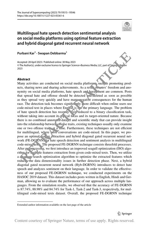 Multilingual Hate Speech Detection Sentimental Analysis On Social Media