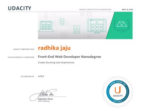Udacity Certificate Ppt
