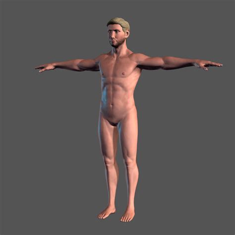 Naked Man Character D Model By IGOR