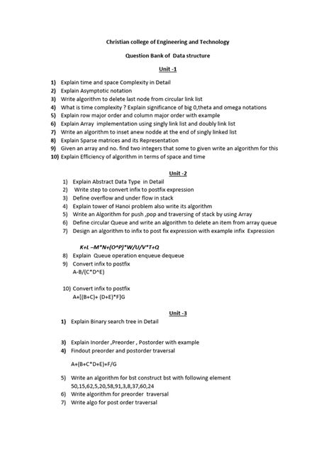 Qb Ds Pdf Queue Abstract Data Type Applied Mathematics