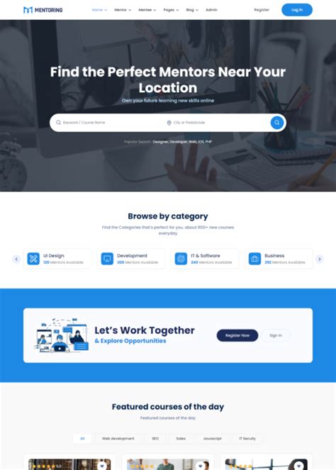 Mentor Appointment Booking Html Template Mentoring