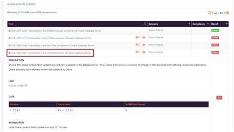 Database Vulnerability Scanner CVE Description