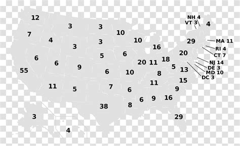 Electoral College 2016 Svg With Map Us Map Outline Electoral Votes Per