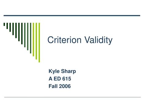 PPT Criterion Validity PowerPoint Presentation Free Download ID 9235608