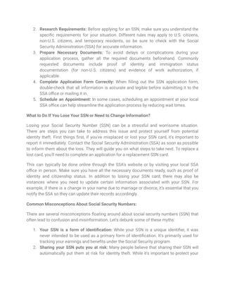 Social Security Number How Can I Get A SSN Number Pdf