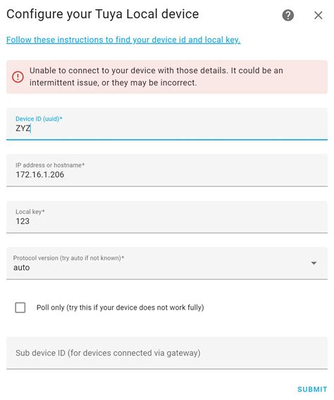 Light Device Will No Longer Connect That Previously Worked · Issue 788 · Make Alltuya Local