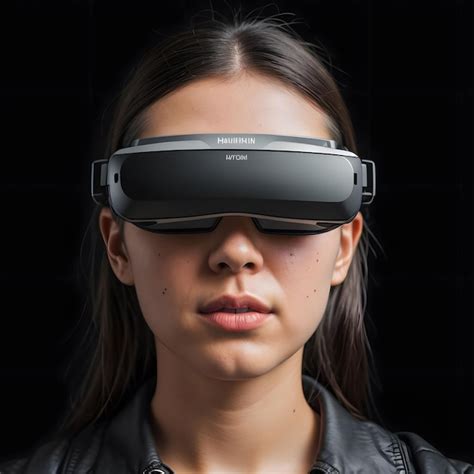 Premium Photo Person Wearing Futuristic High Tech Virtual Reality Glasses