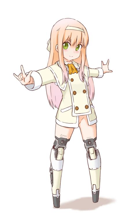 Safebooru 1girl Android Blonde Hair Borisx Green Eyes Highres Long