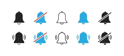 Premium Vector Bell Reminder Icon Set On White Background Alarm Sign