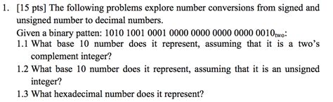 Solved The Following Problems Explore Number Conversions Chegg