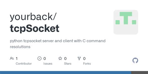 GitHub Yourback TcpSocket Python Tcpsocket Server And Client With C