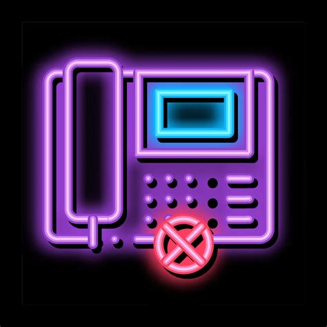 Broken Telephone Neon Glow Icon Illustration 17769270 Vector Art At Vecteezy