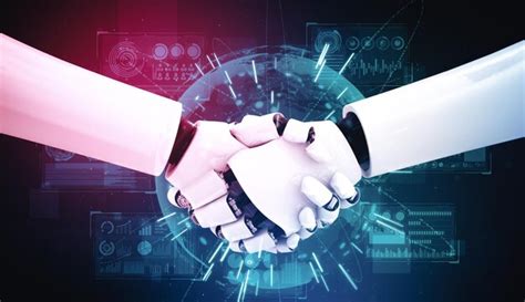 Premium Photo Mlp D Rendering Humanoid Robot Handshake To Collaborate Future Technology Premium Photo Mlp D Rendering Humanoid Robot Handshake To Collaborate Future Technology