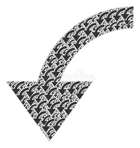 Rotate Ccw Fractal Composition Of Itself Icons Stock Vector Illustration Of Fractal