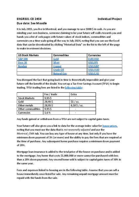 Project For Francois Tardy Engineering Management Principles And