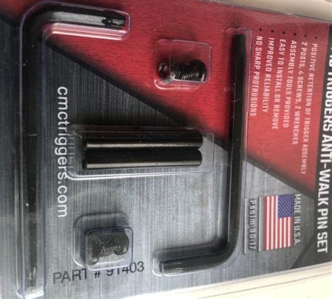 Cmc Trigger Anti Walk Pin Sets For All Ar 15s And Smith And Wesson Sandw M