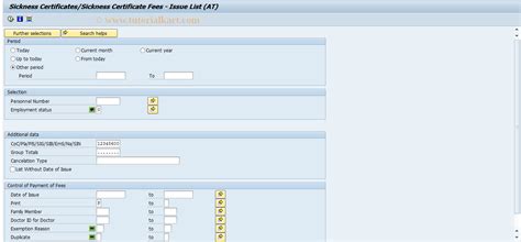 S AHR SAP Tcode Sickness Certificates Fees